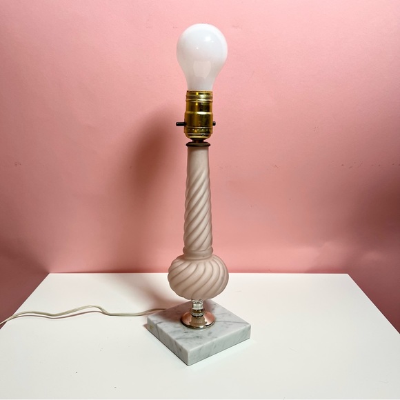 Vintage | Accents | Vintage Pastel Retro Art Deco Pink Twist Marble ...